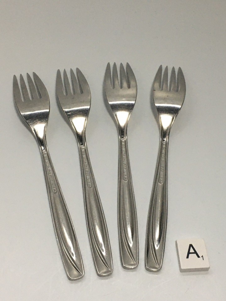Dinner Forks CASUAL Rogers Cutlery International Stainless IS USA 4pc ...