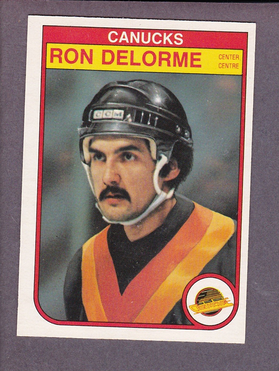 1982-83 O-Pee-Chee OPC Hockey Ron Delorme #347 Vancouver Canucks NM/MT ...