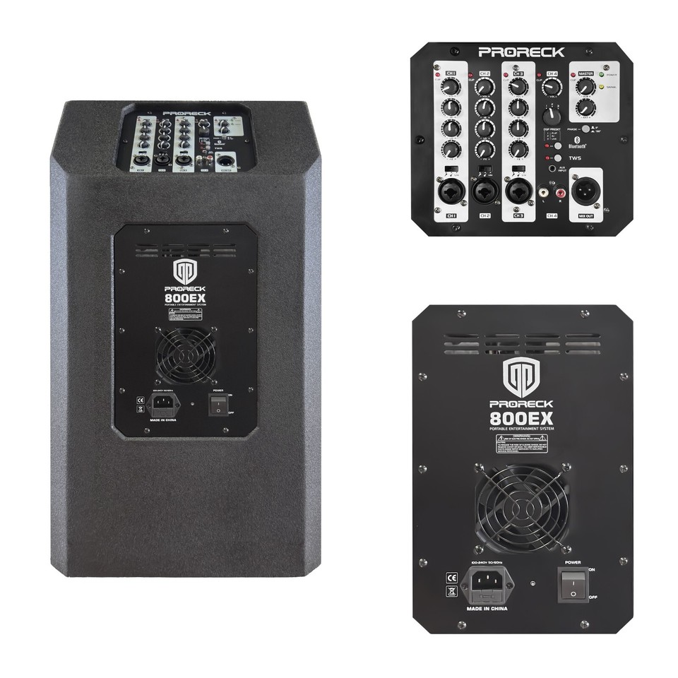 PRORECK 800EX Powered Speaker System 12'' 1300W Equipped with TWS ...