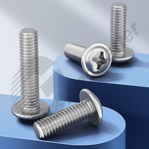 Pan Head Flanged Screws A4 Stainless Steel M3~M5 Metric Pan Head ...