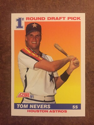 Tom Nevers 387 1st Round Draft Pick Score 1991 MLB Baseball Trading ...
