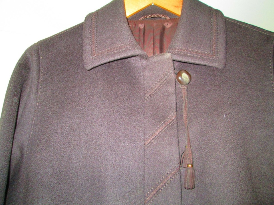 del Mod - REINER SCHURWOLLMANTEL -GRÖßE 42 - DUNKELBRAUN - HÖCHSTE ...