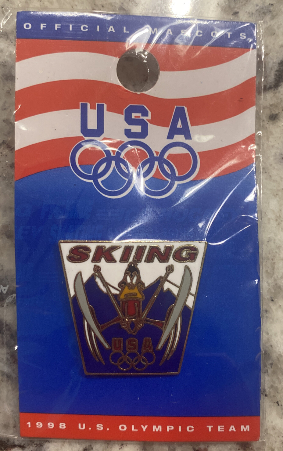 1998 US Olympic Team USA SKIING DAFFY DUCK Official Mascots Pin | eBay