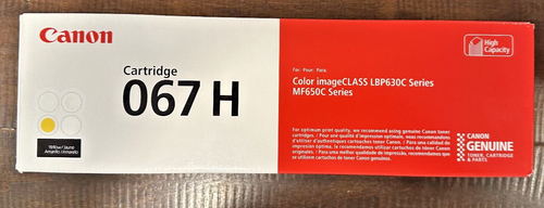 NEW GENUINE CANON 067H High Yield YELLOW TONER 067H 5104C001 LBP630C ...