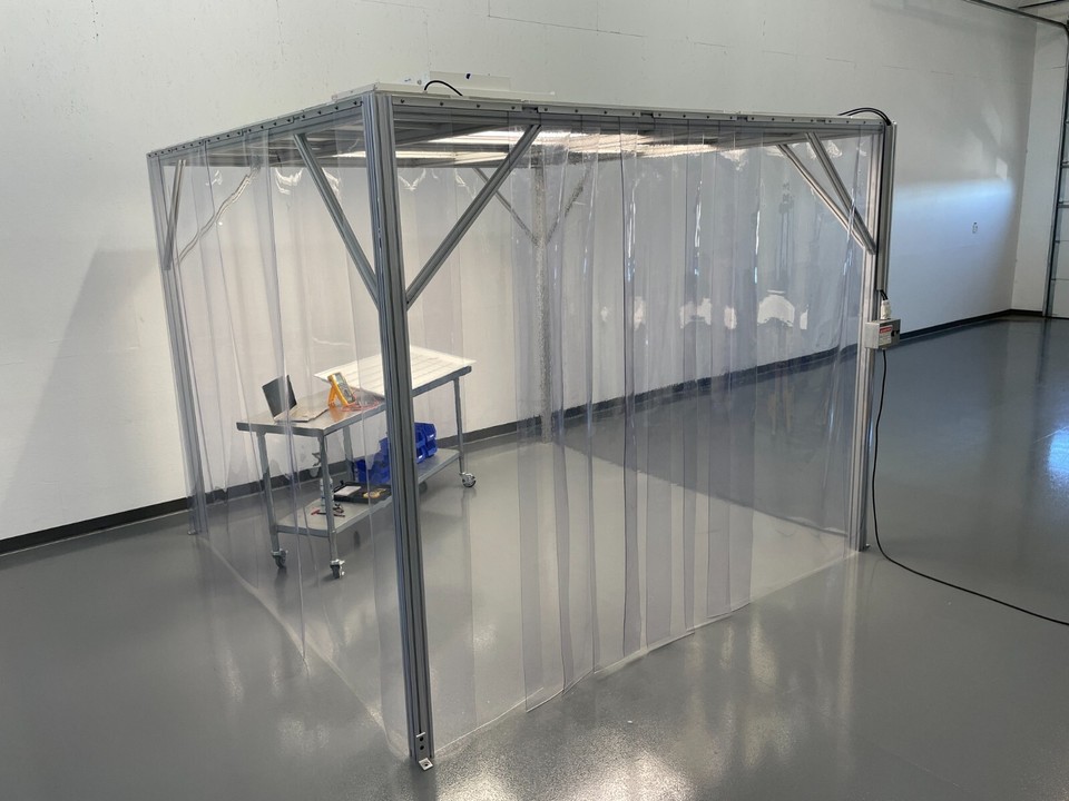 12' x 12' SOFT Wall Clean Room ISO8 class 100,000 HEPA Filter Cleanroom ...