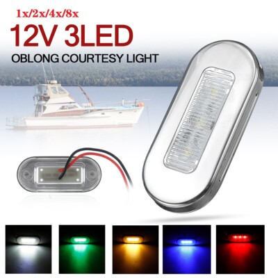 Courtesy Lights 12V Yacht Marine Boat Cabin Deck Lamp 1x/2x/4x/8x ...