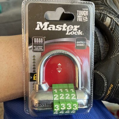 Master Lock Set Your Own Combination Padlock 1523D Green Dials Anti ...