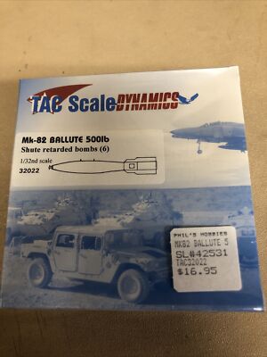 1/32 scale Mk 82 Ballute 500 lb Shute Retarded Bombs (6) TAC Scale ...