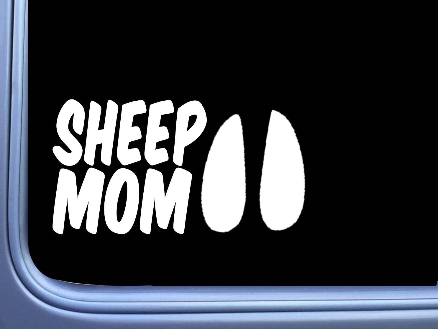 Sheep Mom M371 8 inch Sticker Decal hair sheers wool farmer lamb hoof ...