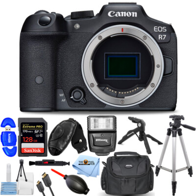 Canon EOS R7 Mirrorless Camera 5137C002 - 7PC Accessory Bundle ...