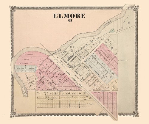 1874 Map of Elmore Ottawa County Ohio | eBay