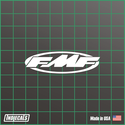FMF White Vinyl Decal/Sticker 5 in x 1.5 in MX Motocross Die Cut More ...
