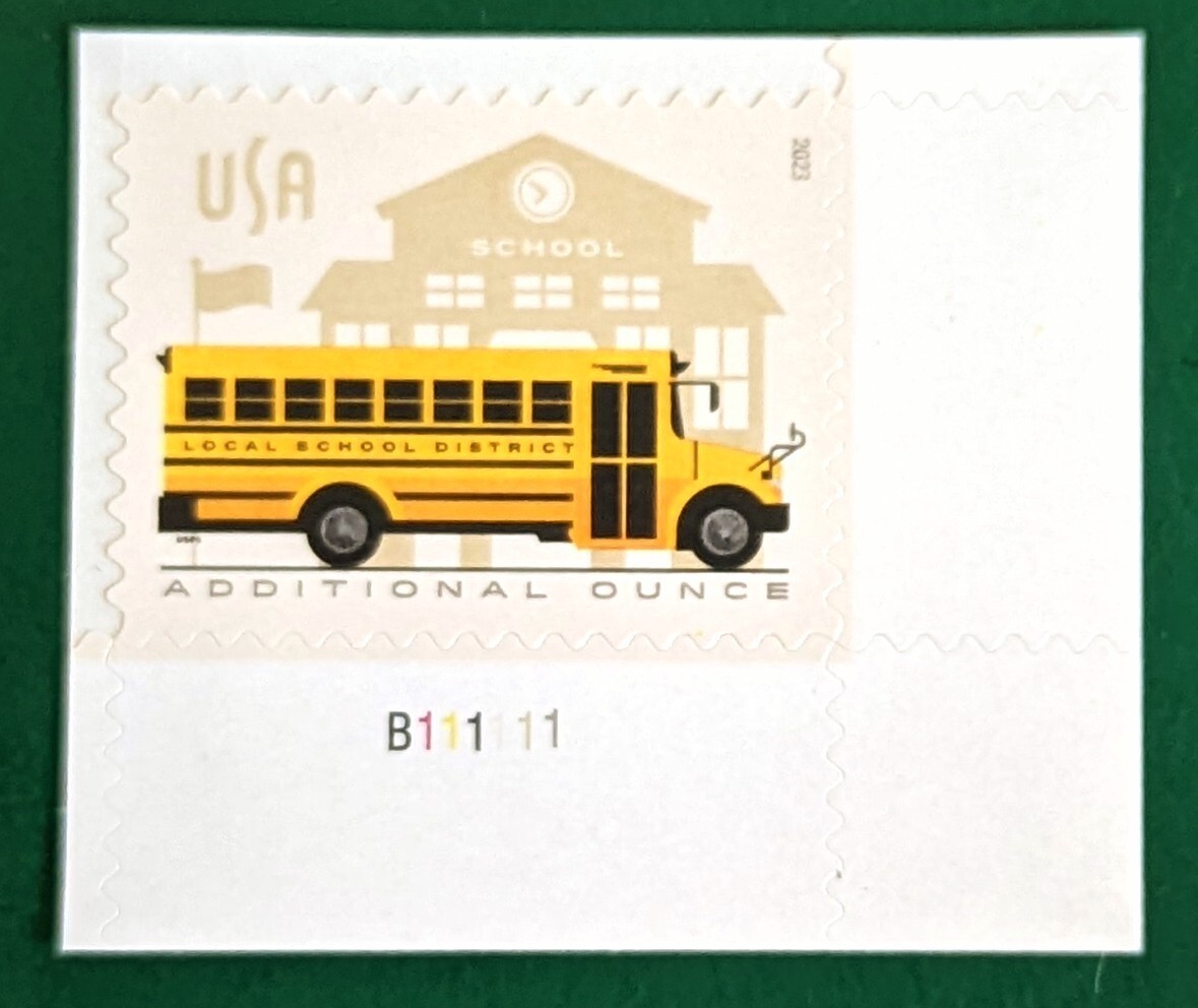 U.S.A. School Bus. 1v, Additional ounce. stamp 2023 | eBay