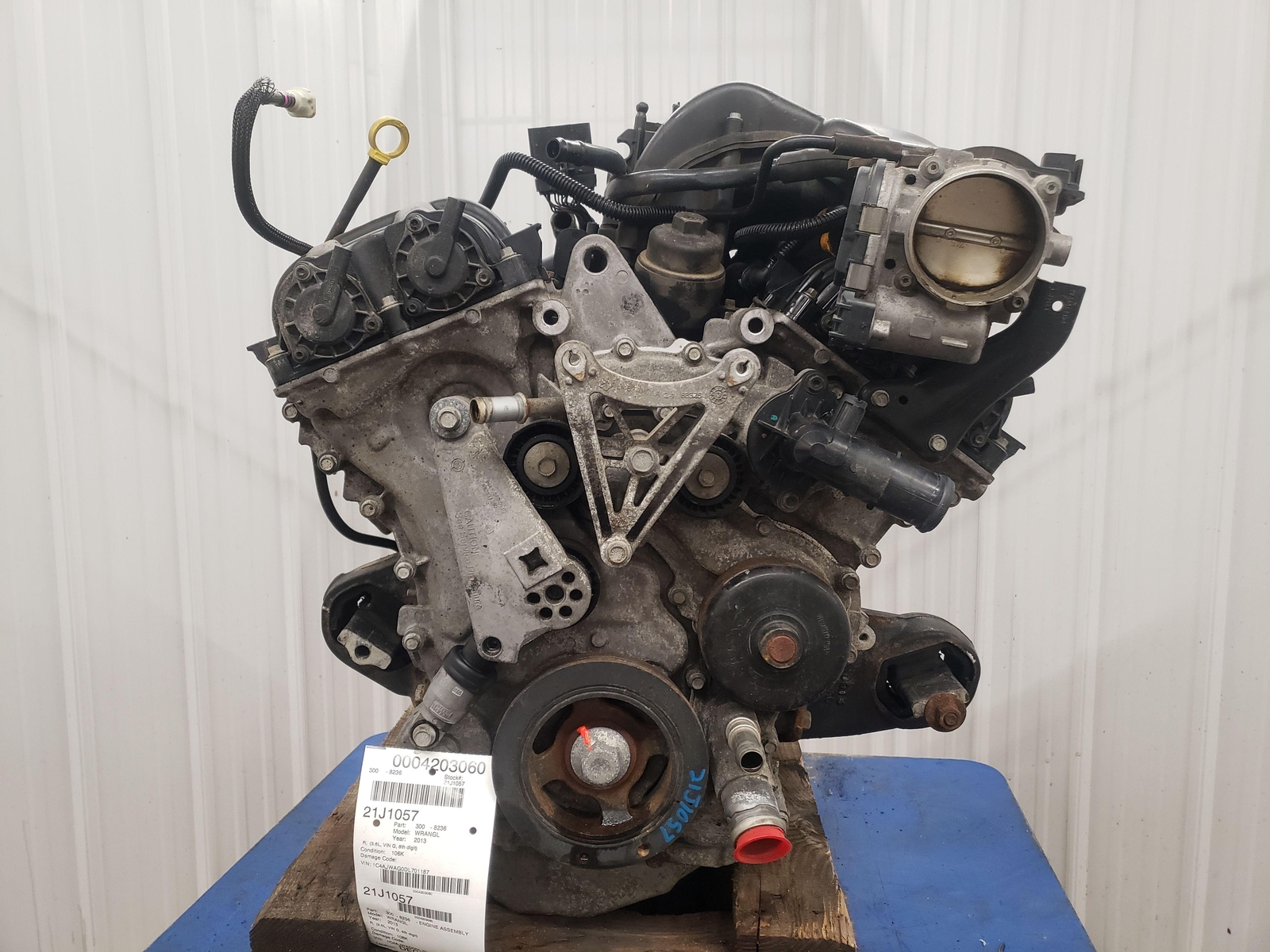 2013 JEEP WRANGLER ENGINE MOTOR 3.6 NO CORE CHARGE 106,507 MILES | eBay