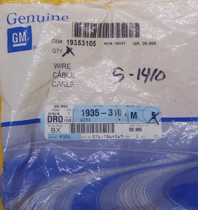 GM NOS OEM Wire Splice Qty 1 19353105 S-1410 | eBay