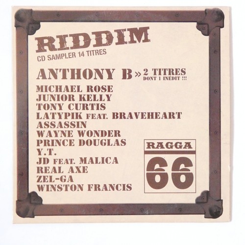 CD RIDDIM SAMPLER N° 66 COMPILATION 2005 POCHETTE 14 TITRES REGGAE ...