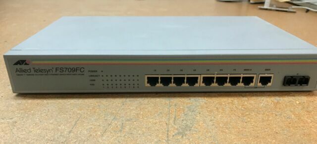 Allied Telesyn At-fs709fc Unmanaged Fast 8 Port Ethernet Switch W ...