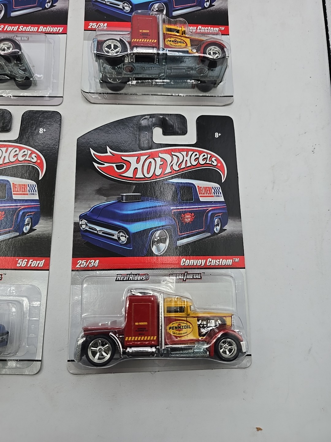 Lot of 12 Hot Wheels Slick Rides With Real Riders. 56 Ford, Convoy ...