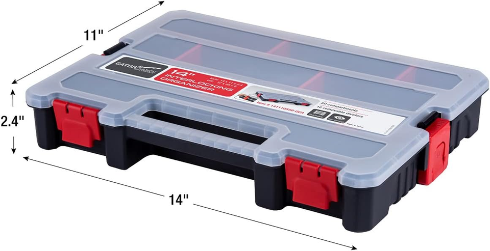2-Pack Small Parts Organizer Box – Stackable Hardware Storage Organizer ...