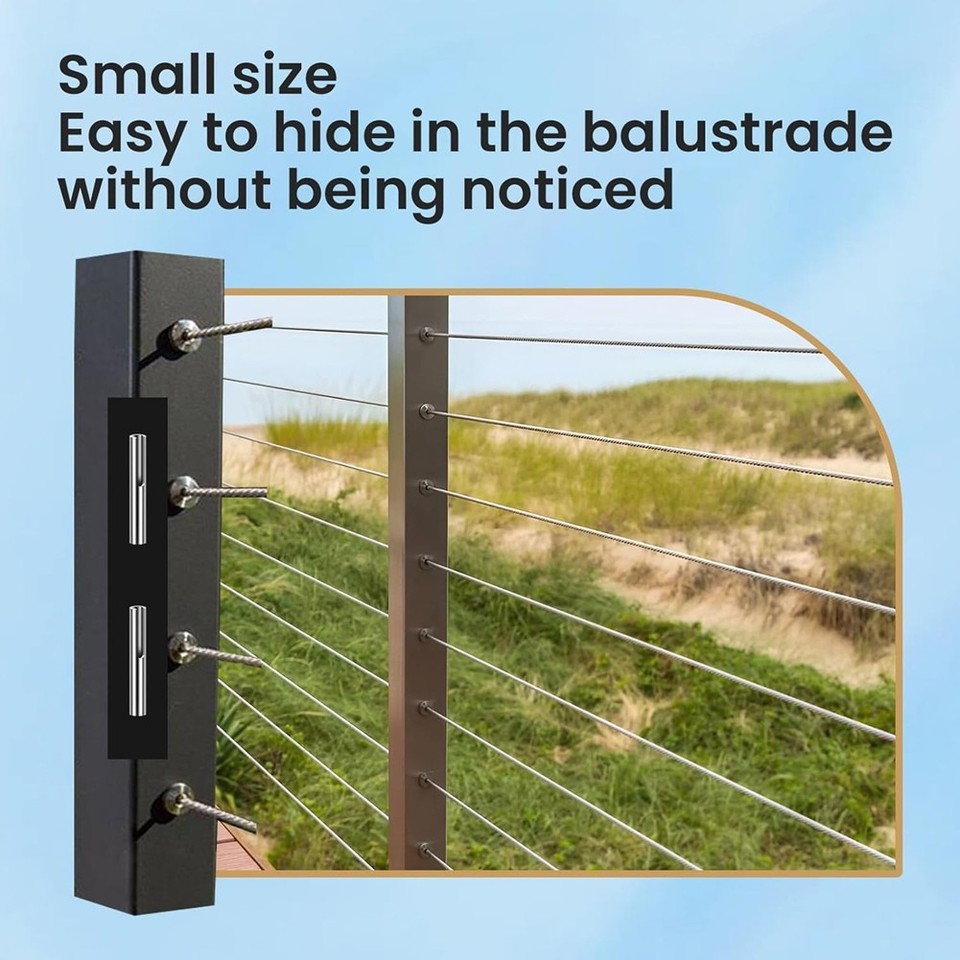 20Pack 1/8in Cable Railing Kit,Swageless Cable Railing Kit,Cable ...