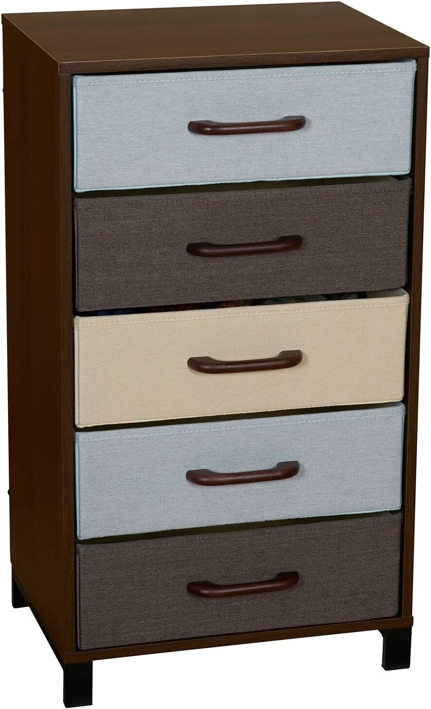 Household Essentials Dresser Nightstand Chest of Drawers Walnut Wood | eBay