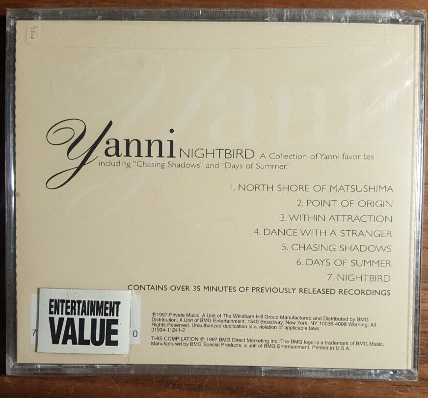 Nightbird: The Encore Collection - Audio CD By YANNI - Brand New ...