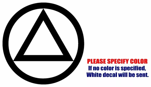 Alcoholics Anonymous symbol Vinyl Decal Sticker Car Truck window ...