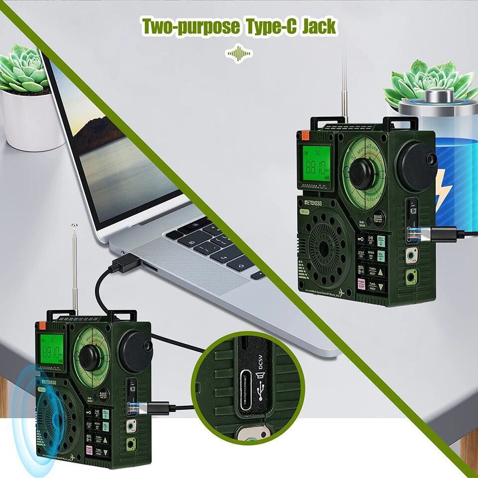 Radios Portable AM FM Radio Receiver Ham Radio Emergency Amateur ...