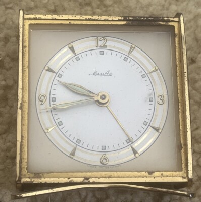 Vintage Mauthe Germany Art Deco Mechanical Wind Up Desk Alarm Clock | eBay