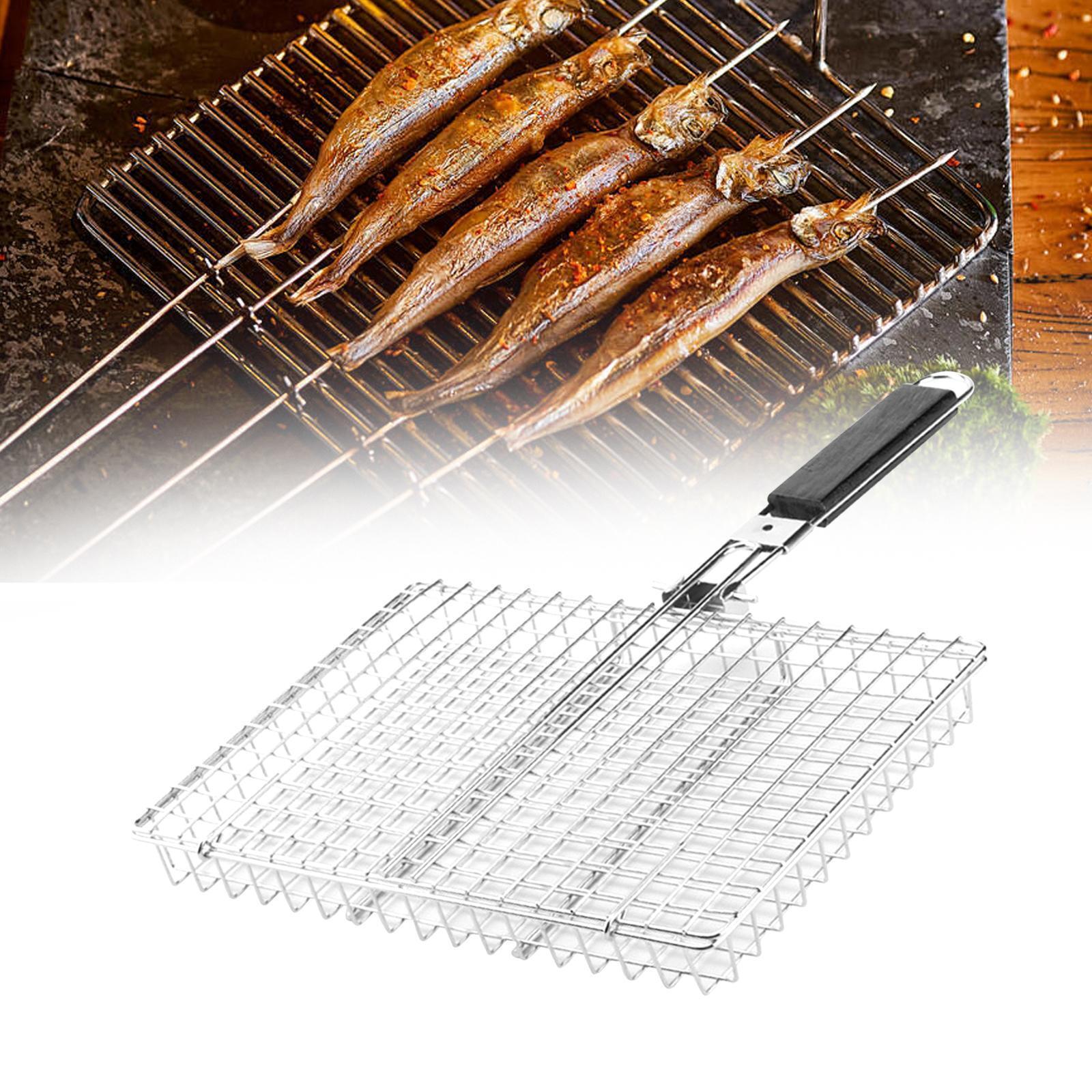 Barbecue Fish Grilling Basket Barbecue Grill Basket for Picnic Camping ...