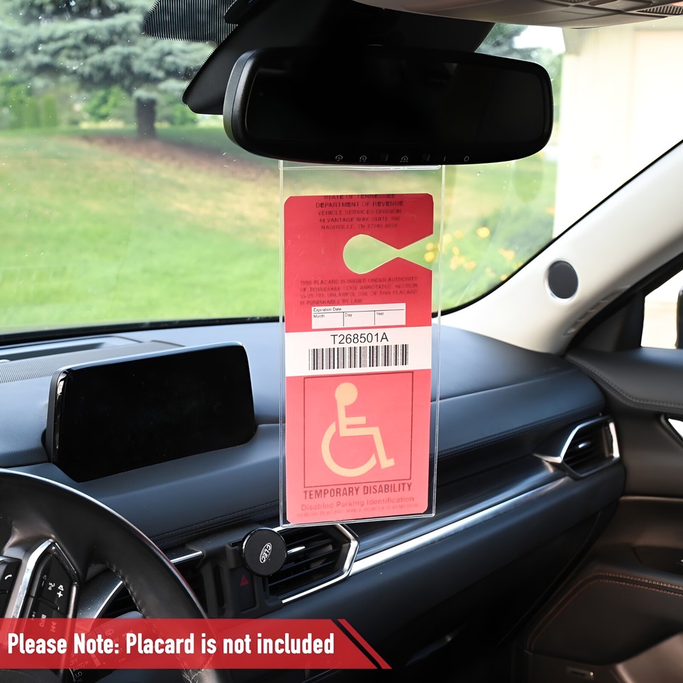 2-Pack Handicap Parking Permit Holder Placard Protector Hanger Sleeve ...