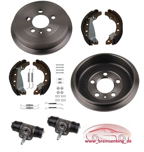Polo 9N 9N3 Bremstrommel Set Bremsen HINTEN 🟢 Hinterachse | eBay.de