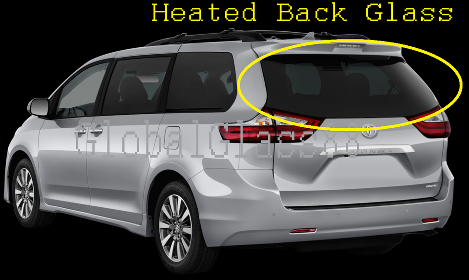 Fits 2011-2020 Toyota Sienna Mini Van Rear Back Glass Dark Tinted ...