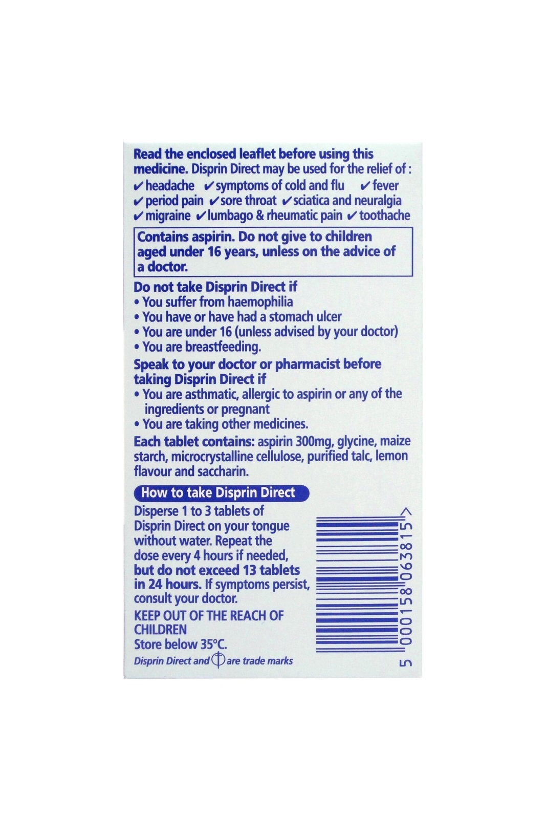 Disprin Direct - 16 Chewable Tablets | eBay UK