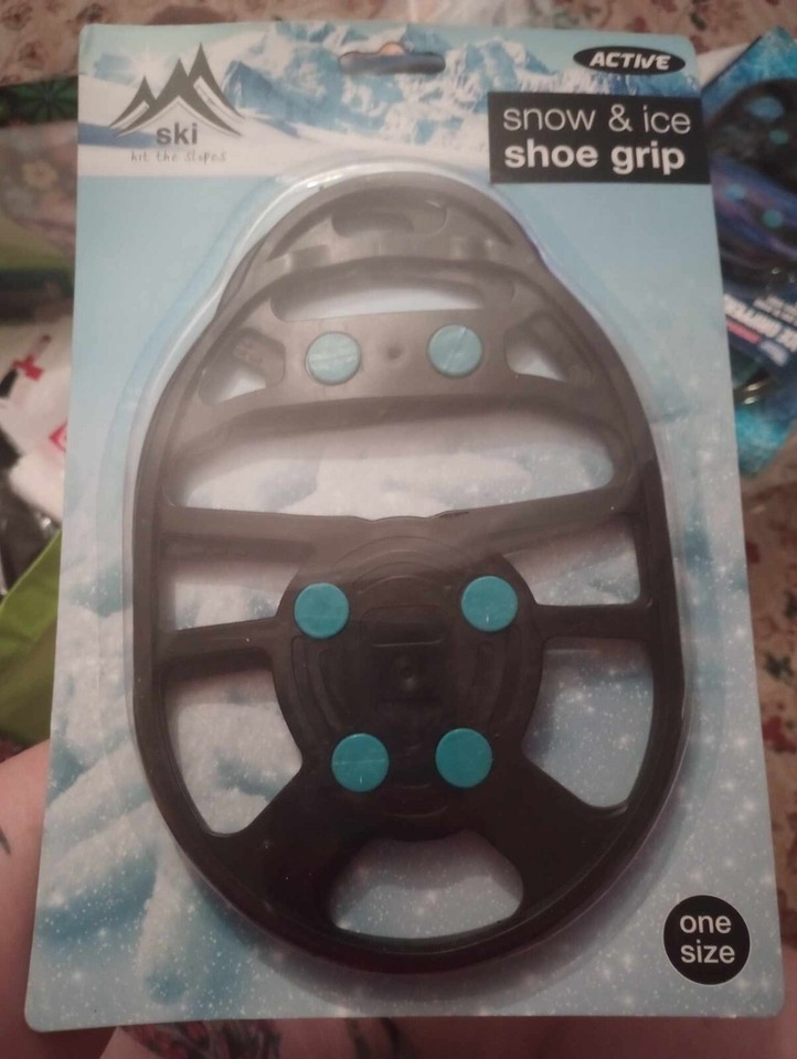BNIB 1 pair anti slip snow and ice grippers studs for any shoes ...