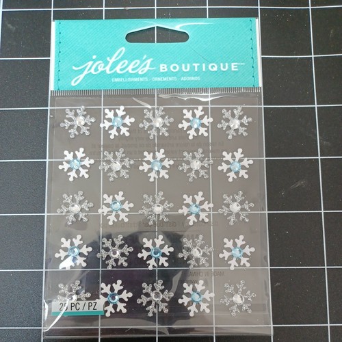 SCRAPBOOK STICKER Winter snow snowflake storm 25p glitter party white ...