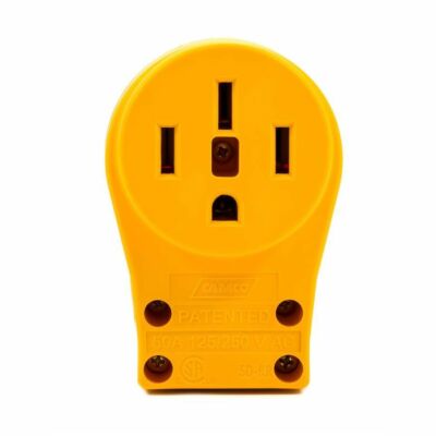 Camco 55353 Replacement Receptacle with Power Grip Handle - 50 AMP ...