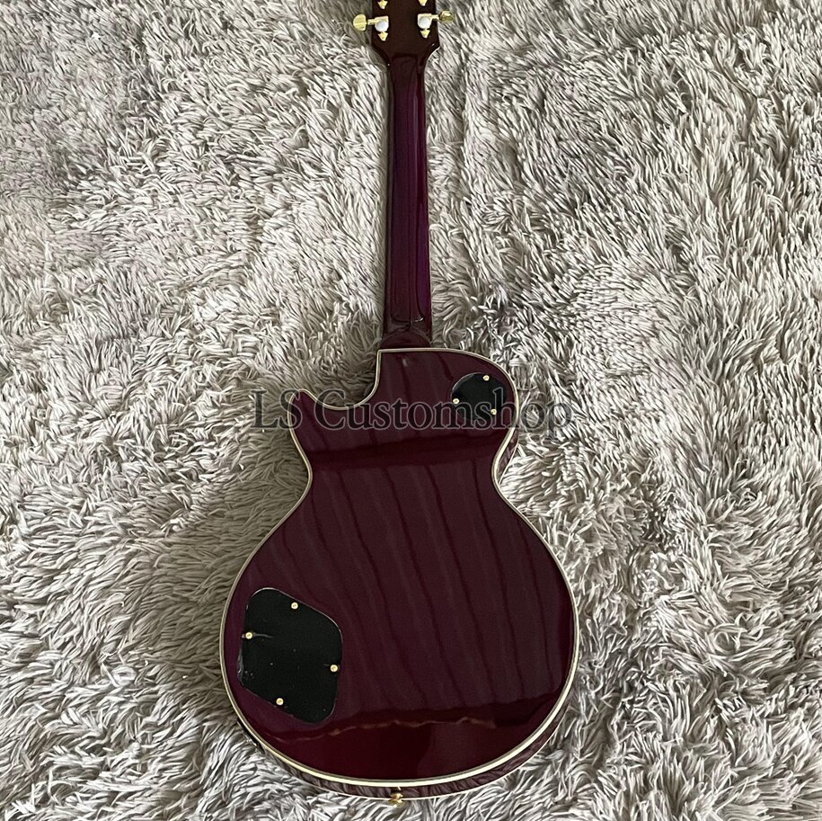 Custom Purple Burst LP Electric Guitar Mahogany Body Quilted Maple Top ...