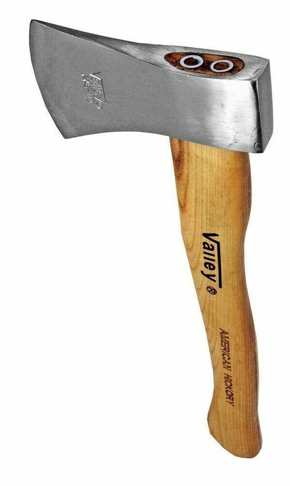 17" Valley Pro AMERICAN HICKORY Wood Handle Hatchet Axe w/ Polished 2lb ...