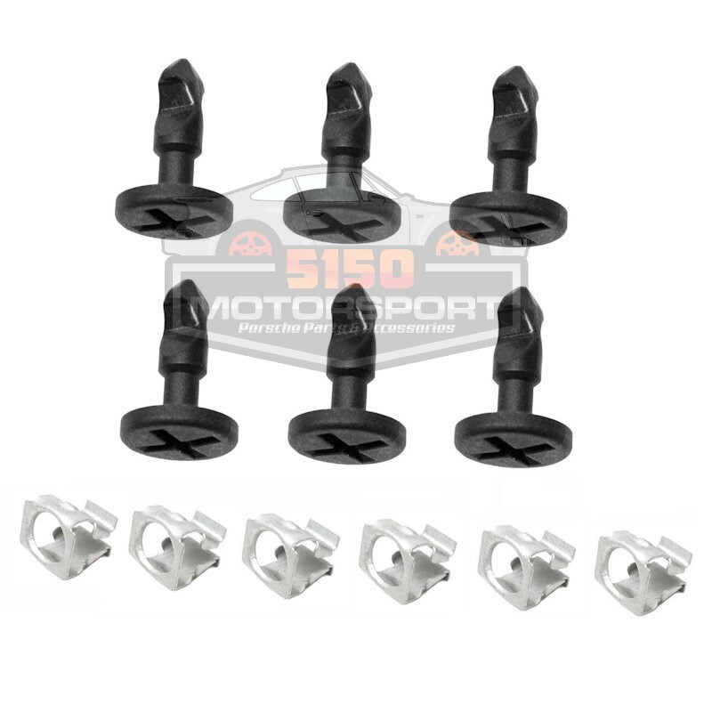 Porsche Cayenne Engine Compartment Panel Clip + Spring Clamp OEM NEW ...