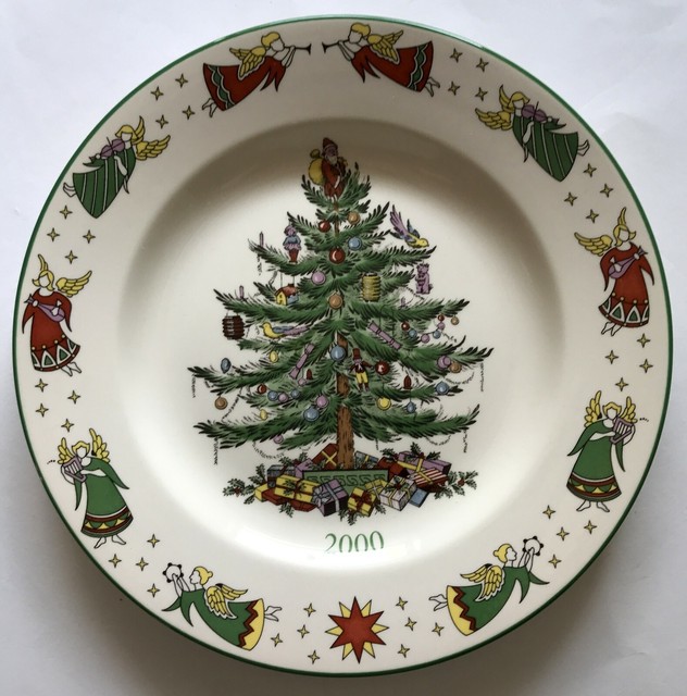 Spode Christmas Tree Red Ribbon Trim 2000 Annual Collector Plate for ...