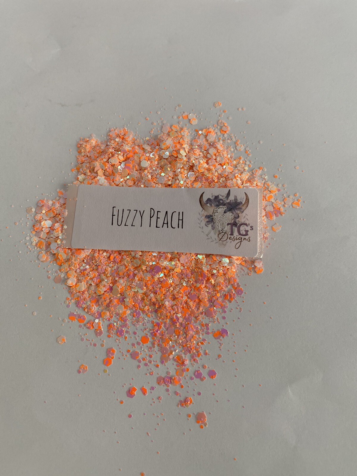 1/2 Pound “Fuzzy Peach” color glitter Chunky Polyester Bulk Craft ...