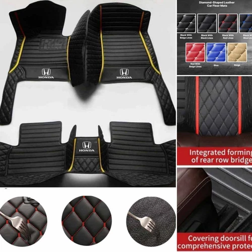 For Honda Accord 1998-2025 Front Rear Car Floor Mats Custom Waterproof ...