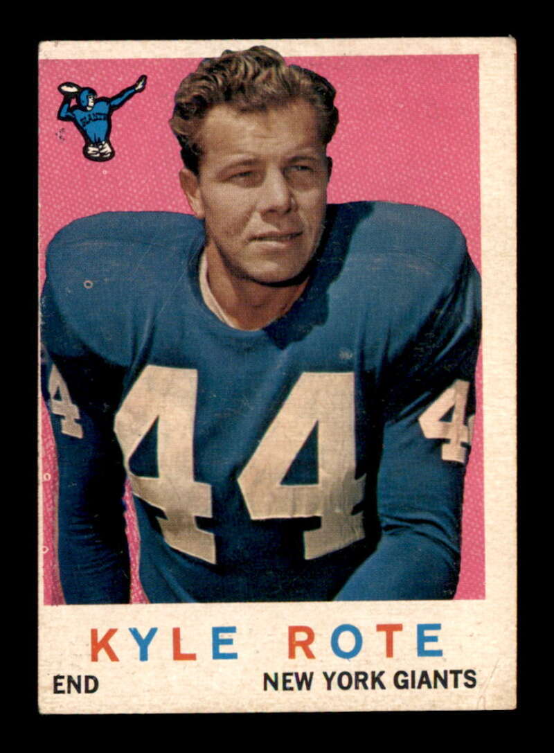 1959 Topps #7 Kyle Rote VGEX X3053385 | eBay
