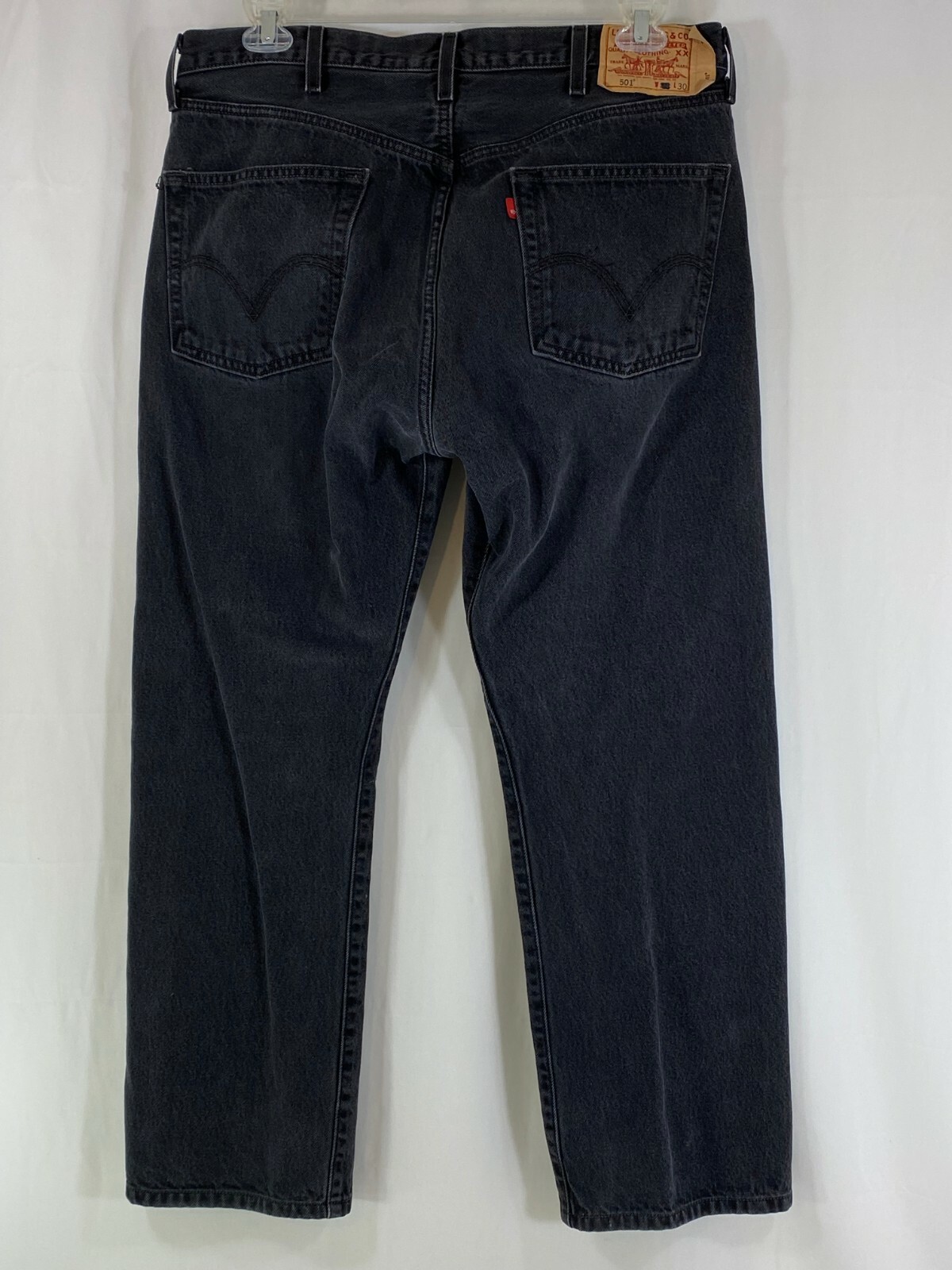 Levi's Original 501 Straight Leg Denim Jeans Black C… - Gem