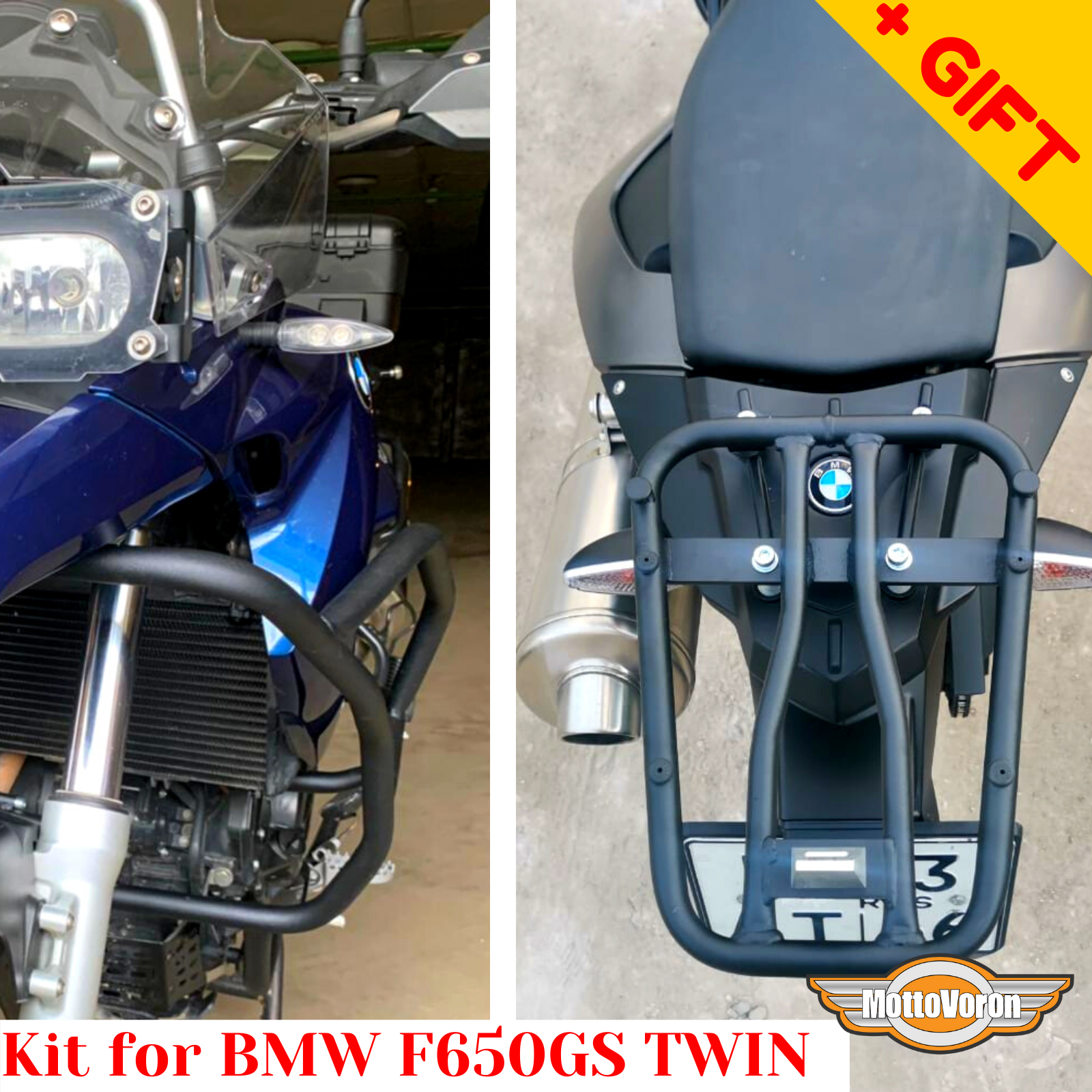 For BMW F650GS TWIN Rear rack Crash bars F 650 GS 800 Engine guard Kit ...