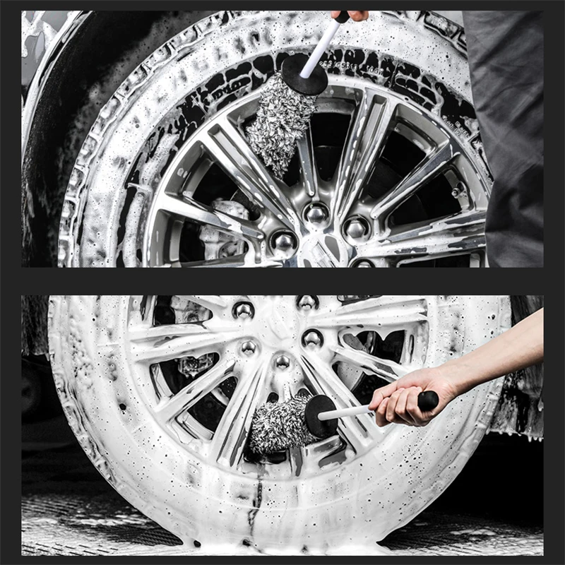 Car Alloy Wheel Cleaning Brush Tool Tire Washing Clean Soft Bristle ...