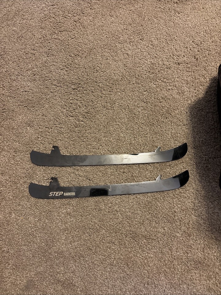 Step Black Steel Hockey Steel Runners CCM Size 295 Sharpened Never Used ...