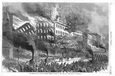 Destruction of Barnum's Museum - Firefighting - Fire Engines - Firemen ...