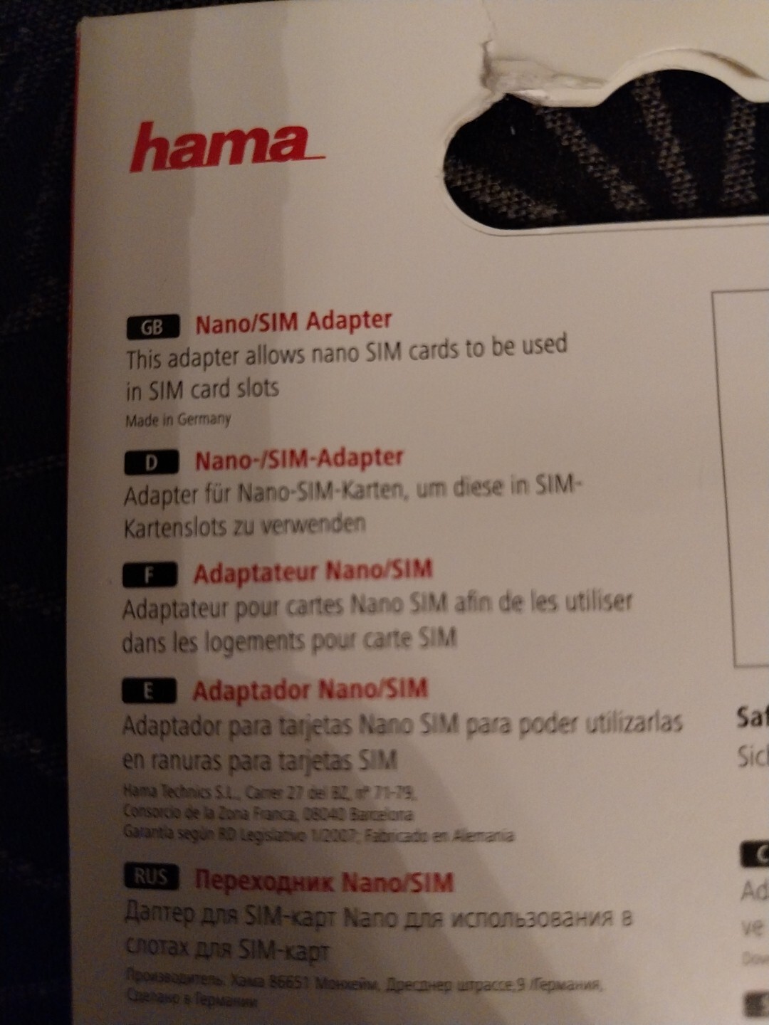 HAMA 00137463 Adapter für Flash-Speicherkarte SIM incl. Nadel | eBay